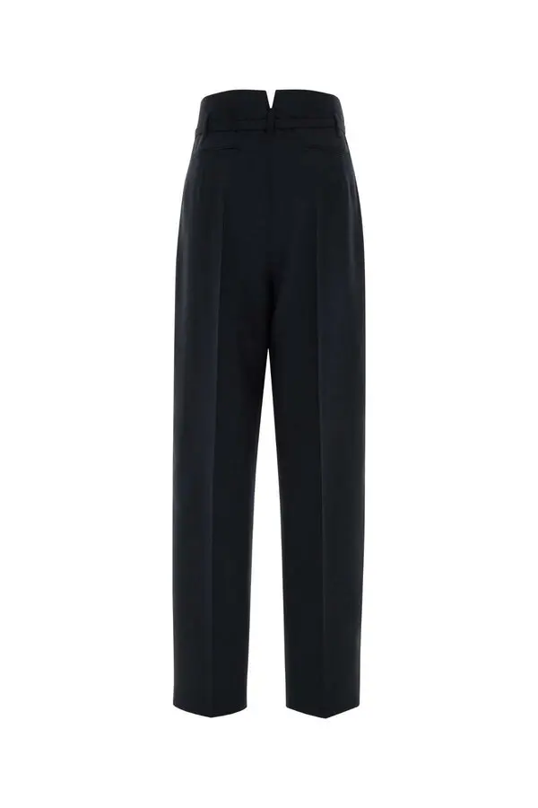 Prada Midnight Wool Blend Palazzo Pant