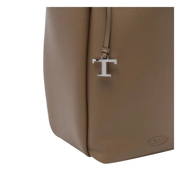TOD'S Small Leather Bucket Bag - Brown