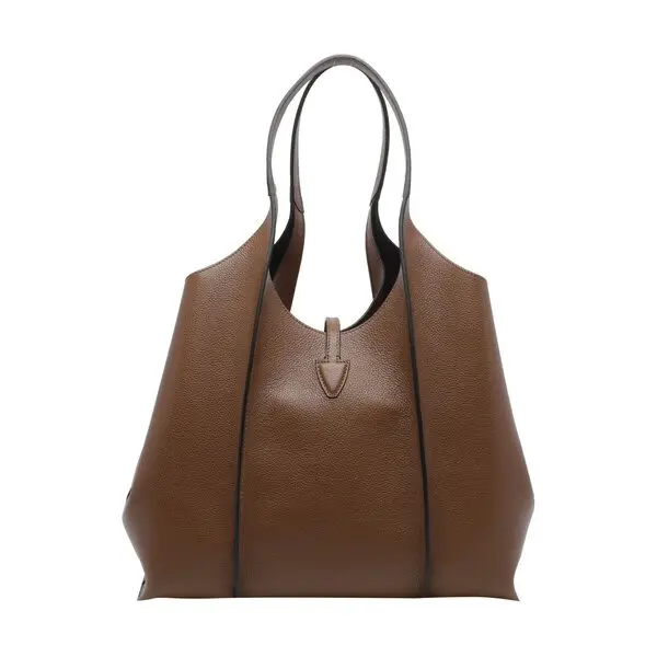 TOD'S Medium T Timeless Shopping Bag In Calf Leather - Brown