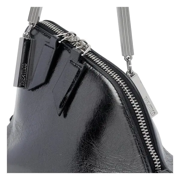 Attico La Scala Clutch With Chain Strap - Gray
