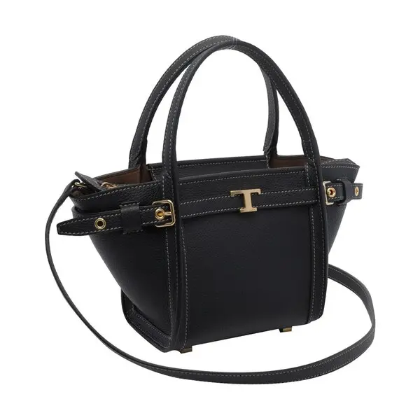 TOD'S Mini T Signature Leather Shopping Bag