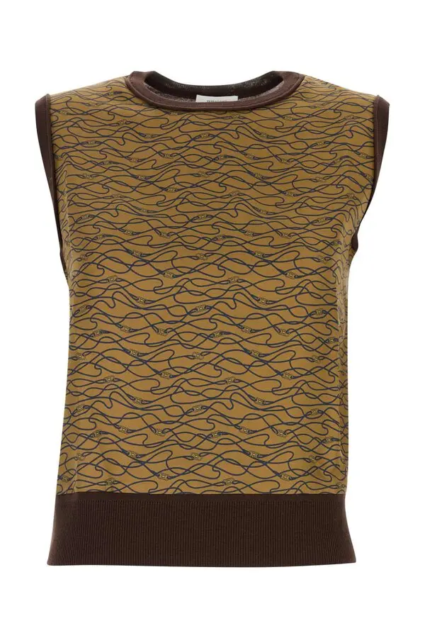 FERRAGAMO Printed Silk And Wool Vest - Multicolor