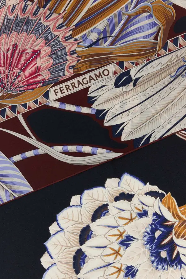 FERRAGAMO Printed Silk Foulard