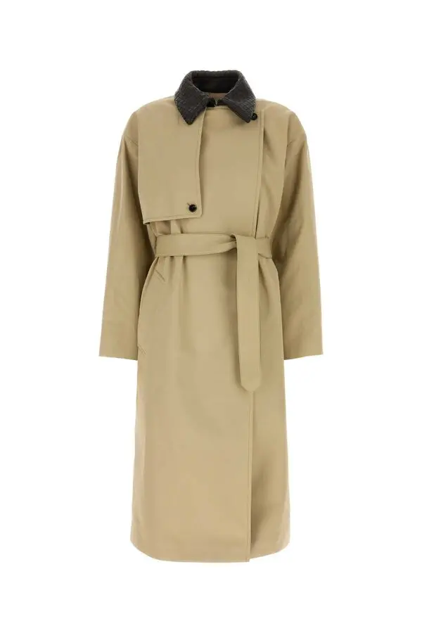 Bottega Veneta Beige Cotton Trench Coat - Brown