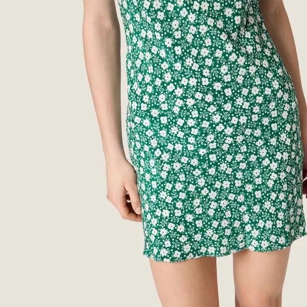 Miu Miu Crepe De Chine Mini-dress