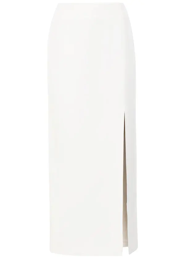 PATRICK MCDOWELL Tatiana Silk And Wool-blend Midi Skirt - White