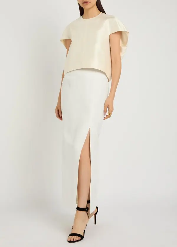 PATRICK MCDOWELL Silk And Wool-blend Midi Skirt
