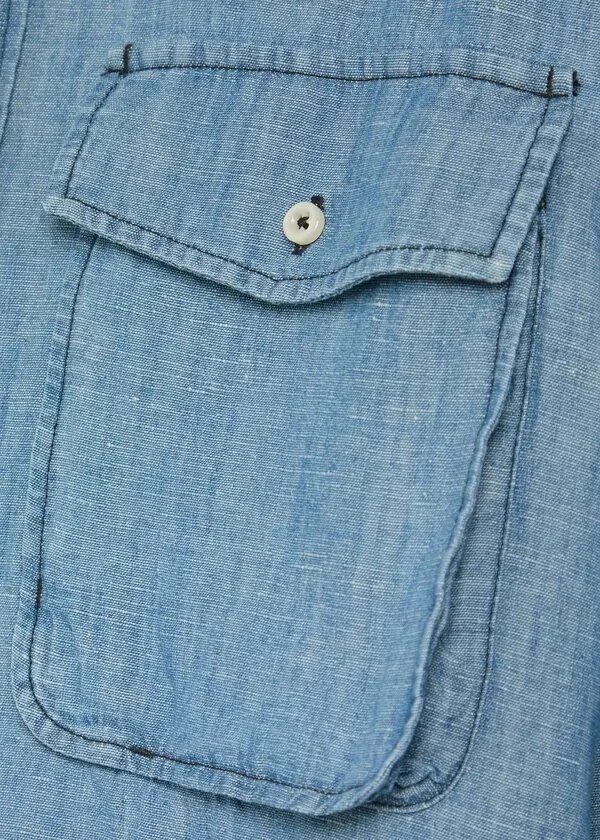Officine Générale Garris Cotton And Linen-blend Shirt