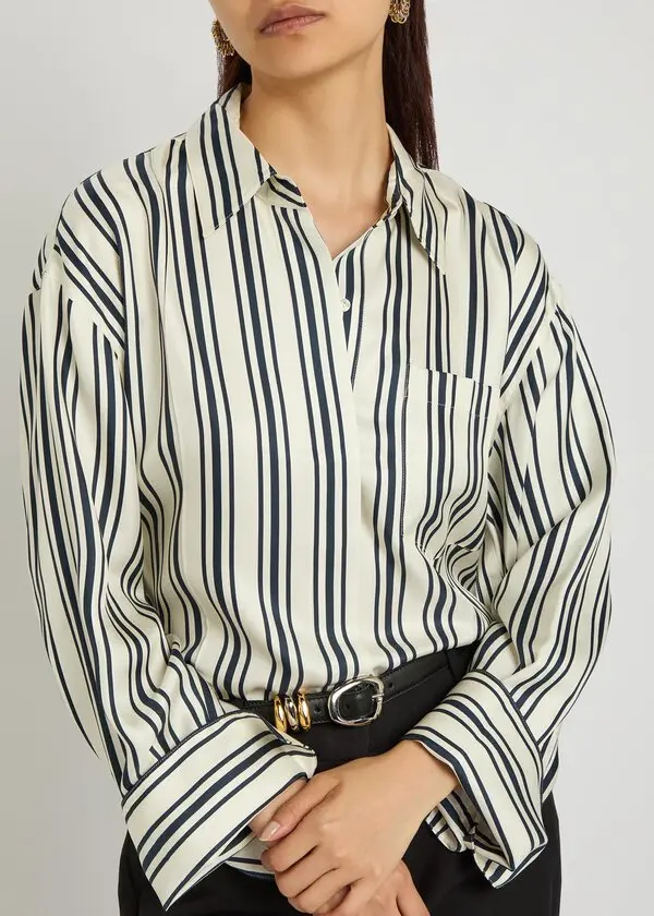 HEIRLOME Francis Striped Silk Shirt