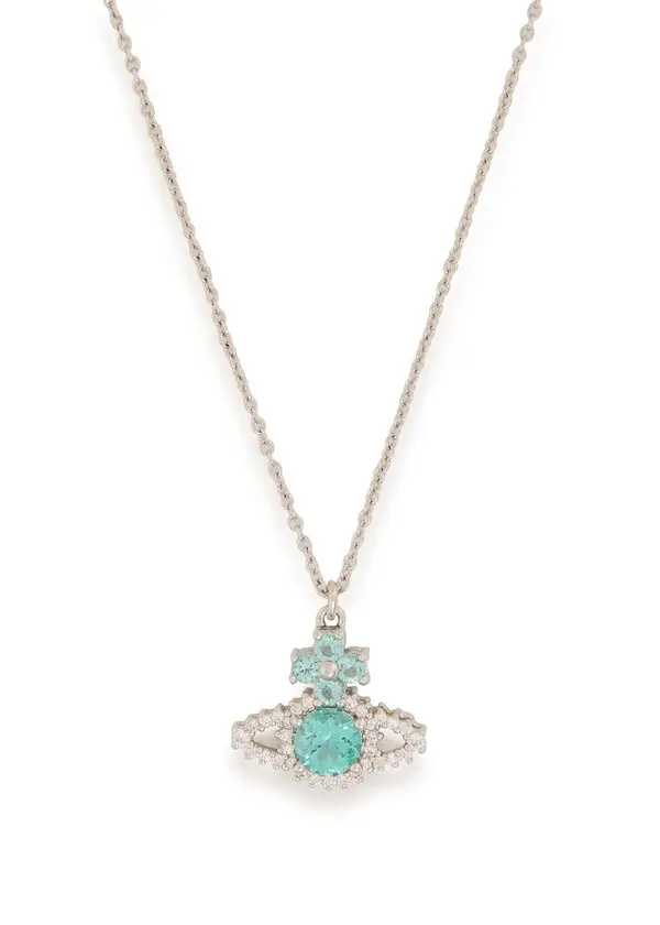 VIVIENNE WESTWOOD Valentina Crystal-embellished Orb Pendant Necklace - Silver