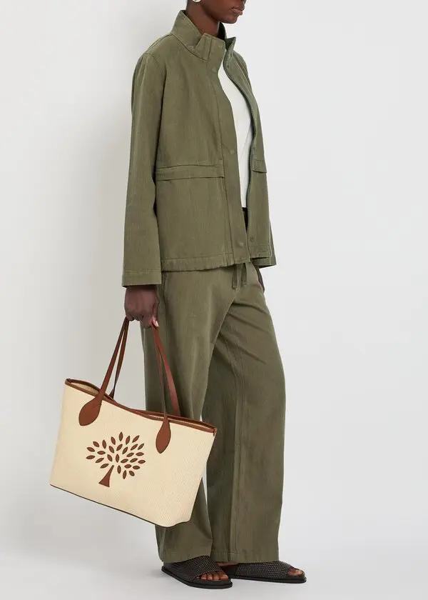 Eileen Fisher Cotton And Linen-blend Funnel Neck Jacket