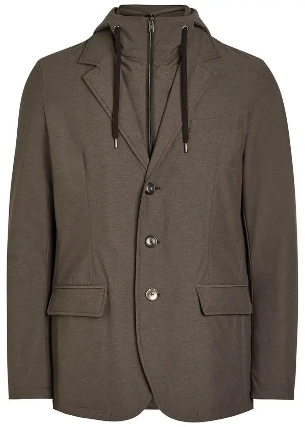 Herno Double-layer Hooded Woven Jacket