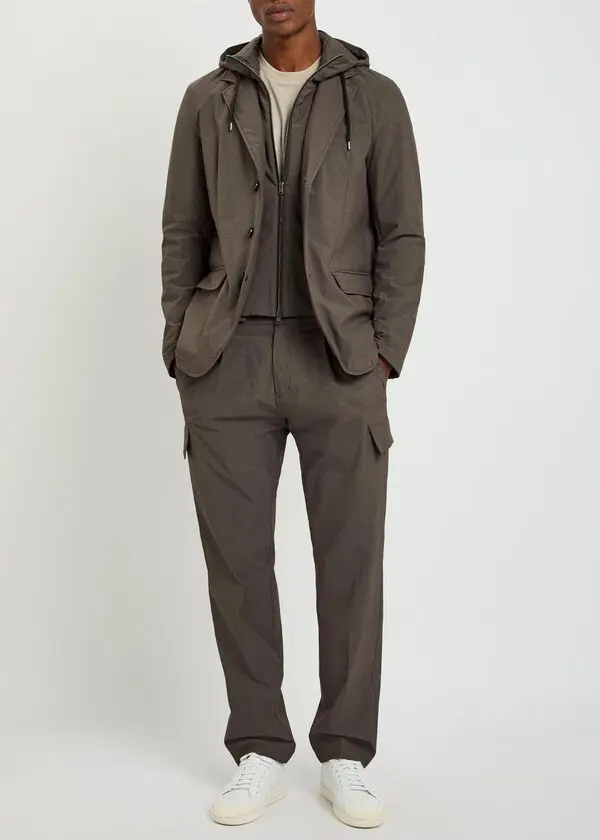 Herno Double-layer Hooded Woven Jacket