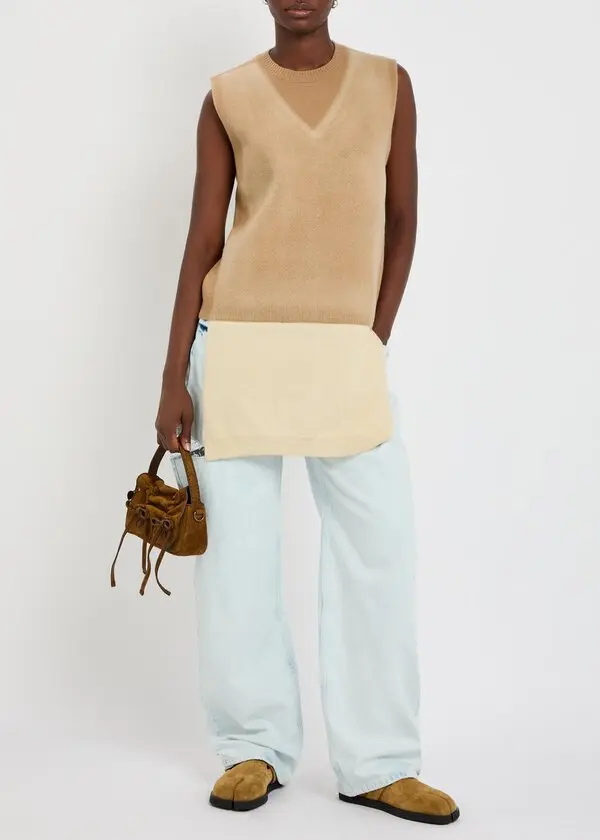 MAISON MARGIELA Colour-blocked Wool Vest