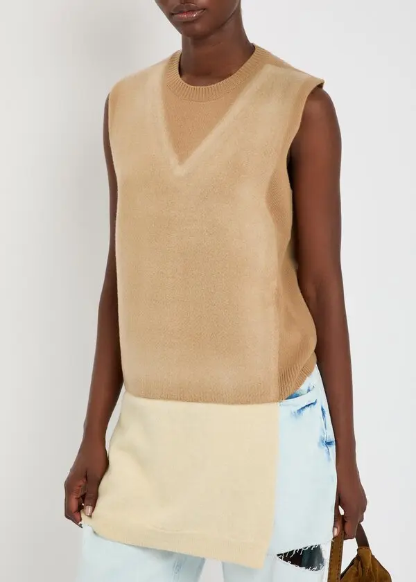MAISON MARGIELA Colour-blocked Wool Vest