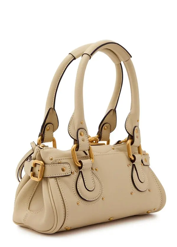 Chloé Paddington Small Grained Leather Shoulder Bag - Cream