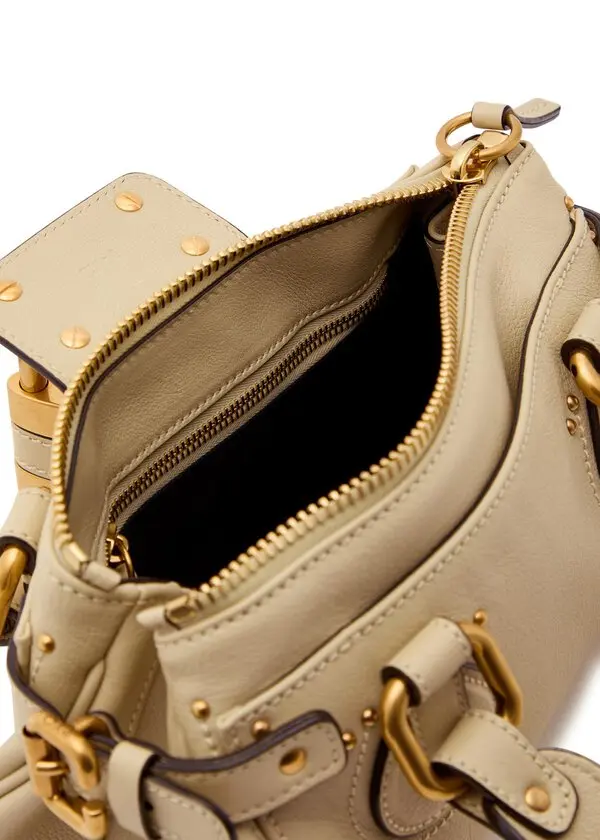 Chloé Paddington Small Grained Leather Shoulder Bag - Cream