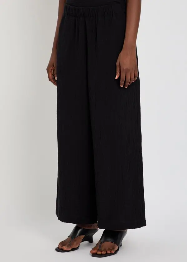 Eileen Fisher Wide-leg Cotton Trousers