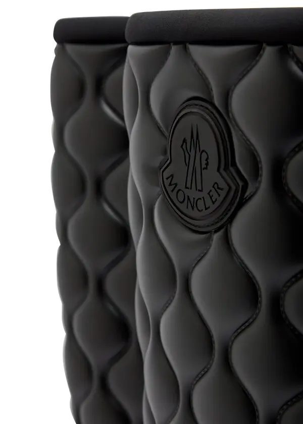 Moncler Kickstream Quilted Rubber Wellington Boots - Black