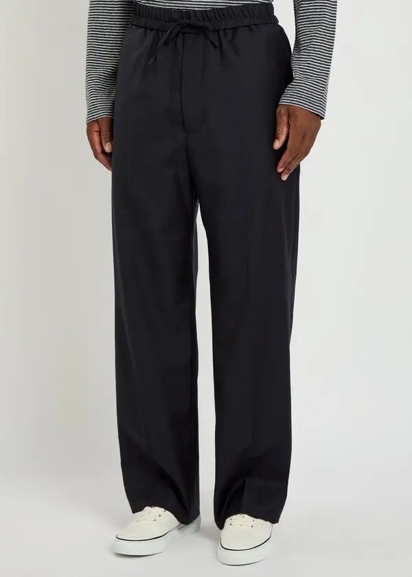 Officine Générale Wool And Cashmere-blend Trousers
