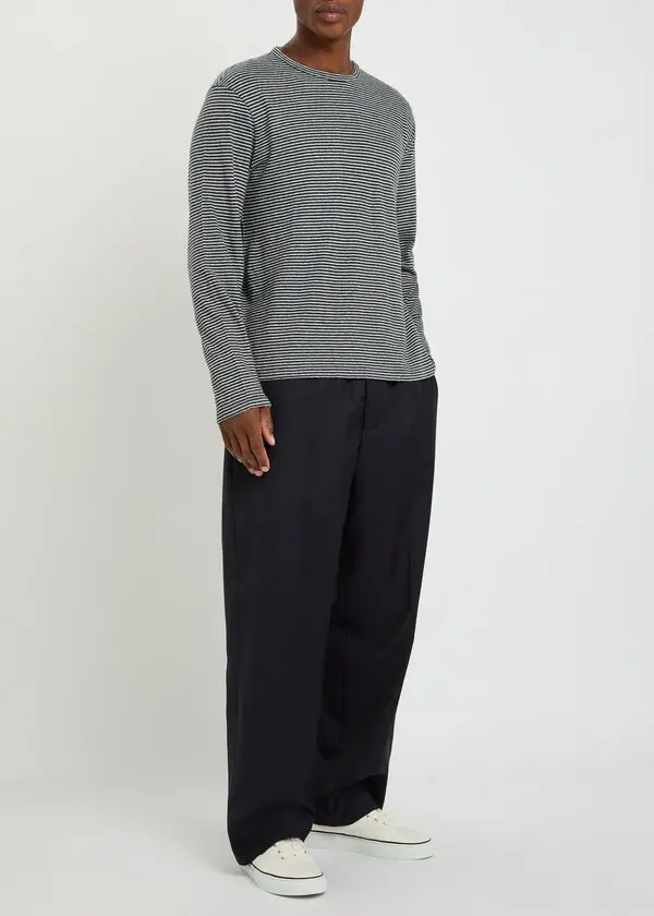 Officine Générale Wool And Cashmere-blend Trousers