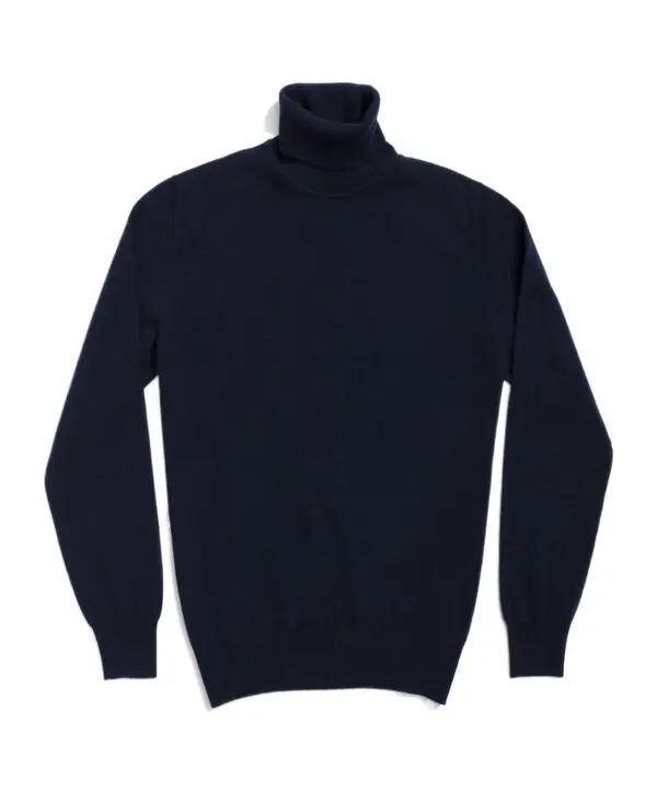 Loro Piana Classic Turtleneck Jumper - Navy Blue