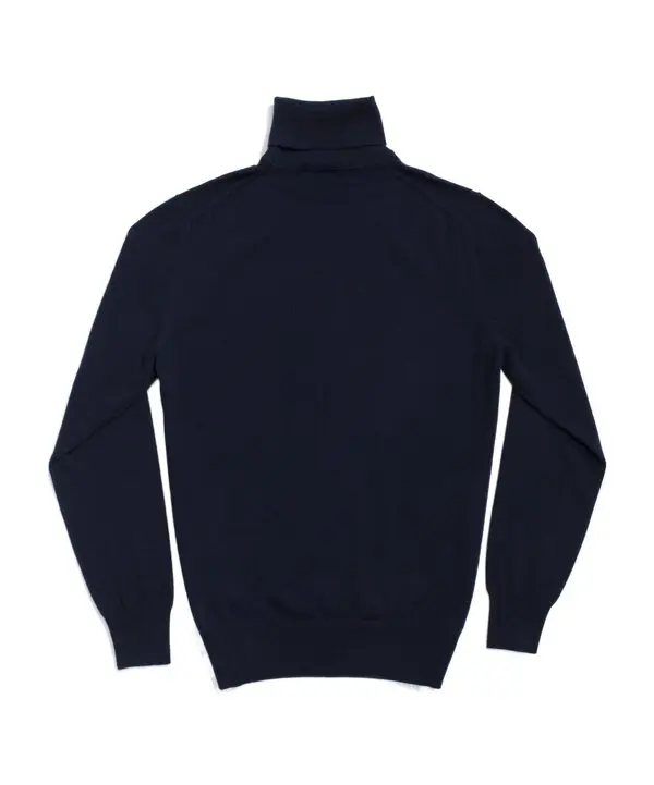 Loro Piana Classic Turtleneck Jumper - Navy Blue
