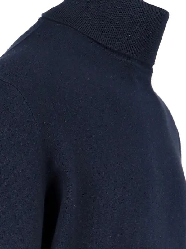 Loro Piana Classic Turtleneck Jumper - Navy Blue