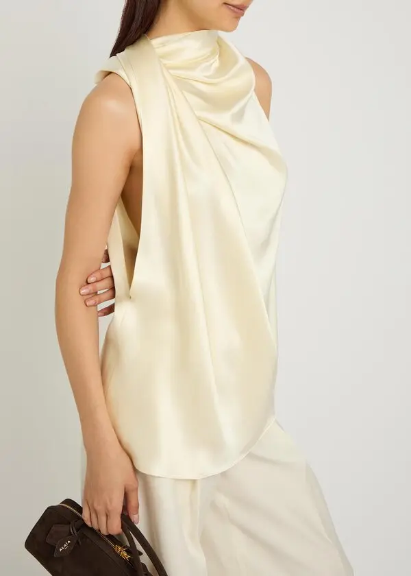 HEIRLOME Kate Draped Silk Top