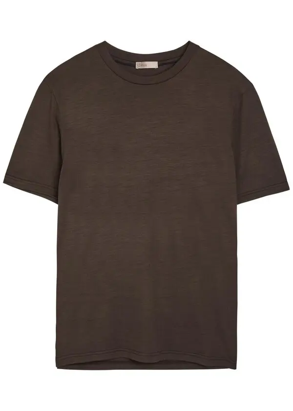 Herno Wool-jersey T-shirt - Dark Brown