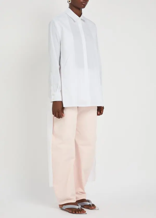Alaïa Asymmetrical Cotton-poplin Shirt