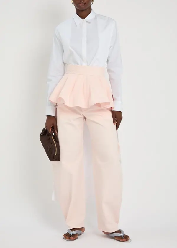 Alaïa Asymmetrical Cotton-poplin Shirt