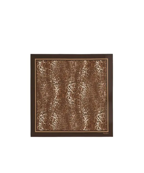 Max Mara Printed Silk Scarf - Caramel