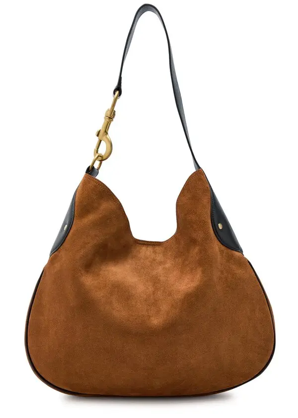 Mulberry Hackney Suede Shoulder Bag - Brown