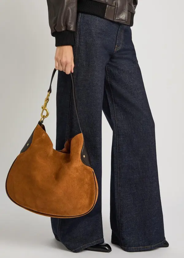 Mulberry Hackney Suede Shoulder Bag - Brown