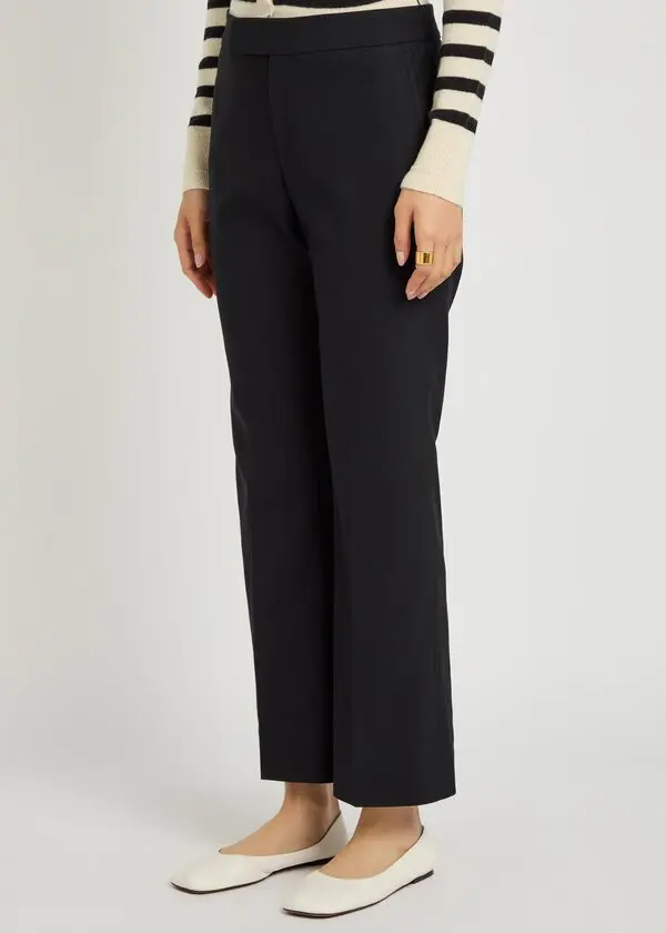 Maria Mcmanus Flared-leg Cotton-twill Trousers