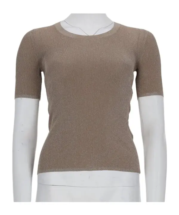 Max Mara Sequoia Short-sleeved Knitted Top - Brown