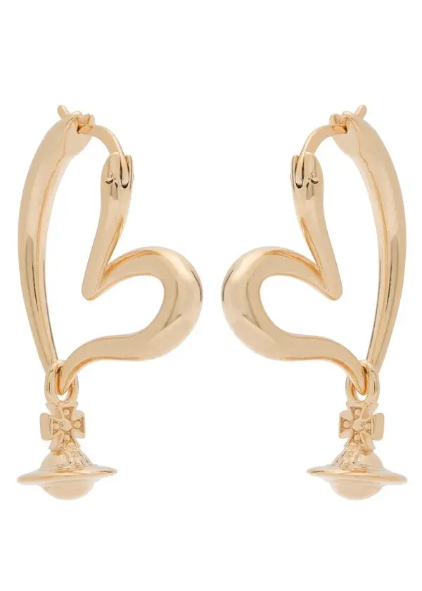 VIVIENNE WESTWOOD Emily Heart Orb-pendant Drop Earrings - Gold