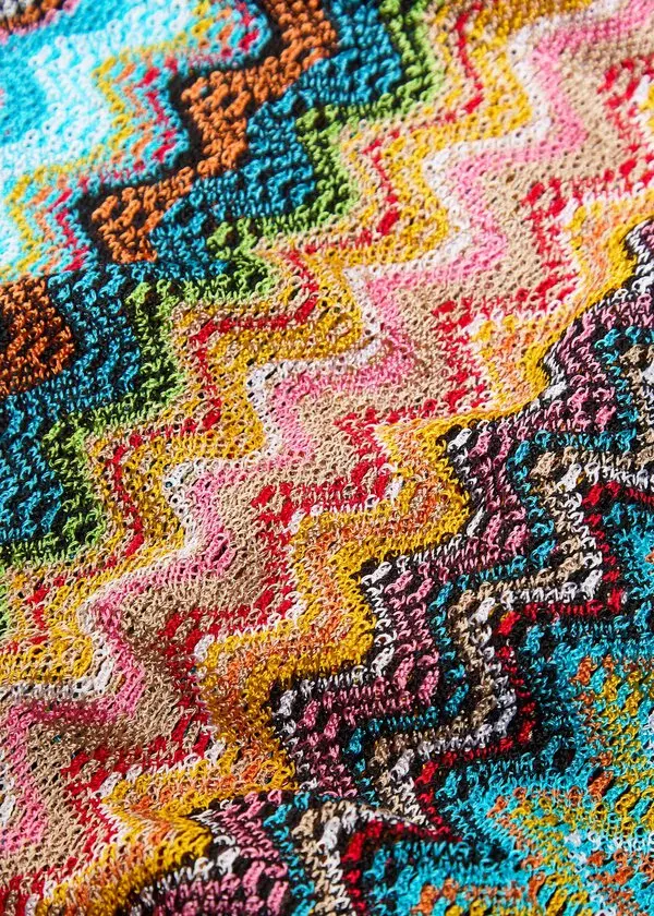 Missoni Zigzag Fringed Fine-knit Scarf