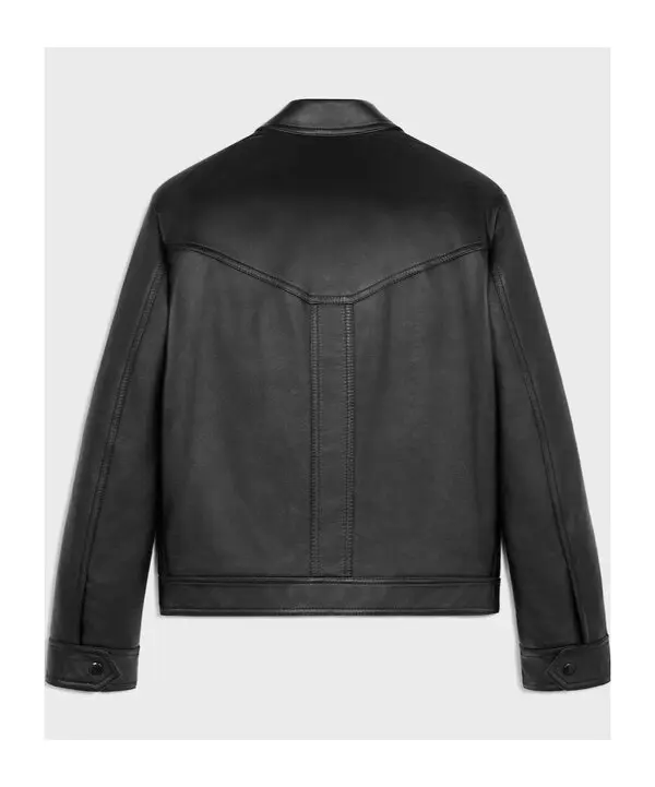 Celine Loose Blouson Jacket In Soft Lambskin