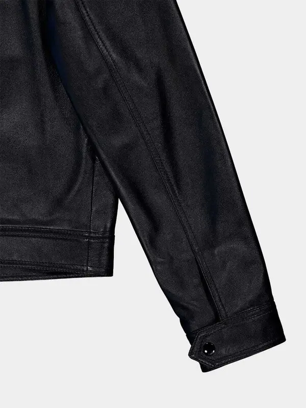 Celine Loose Blouson Jacket In Soft Lambskin