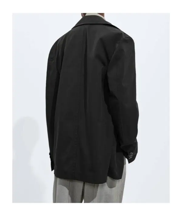 Bottega Veneta Woven Detail Double-breasted Coat - Black