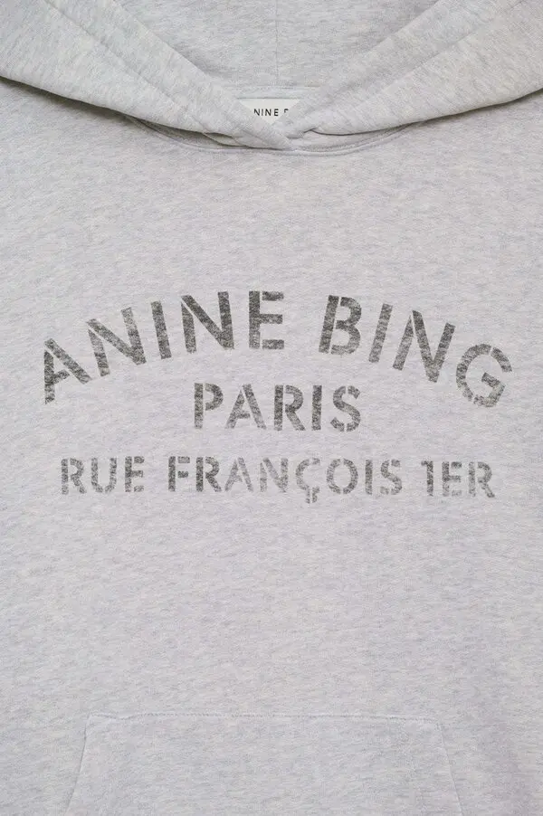 ANINE BING Oversized Logo Printed Hoodie
