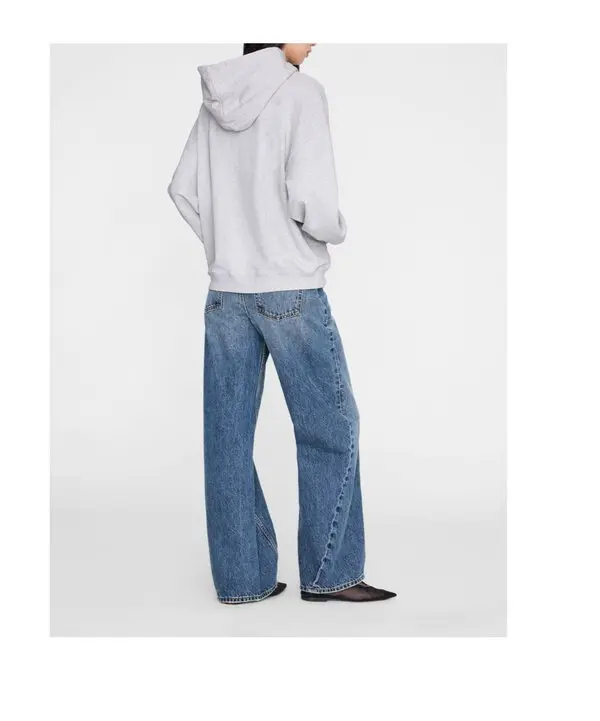 ANINE BING Oversized Logo Printed Hoodie
