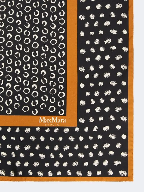 Max Mara Taquila Polka-dot Silk Scarf