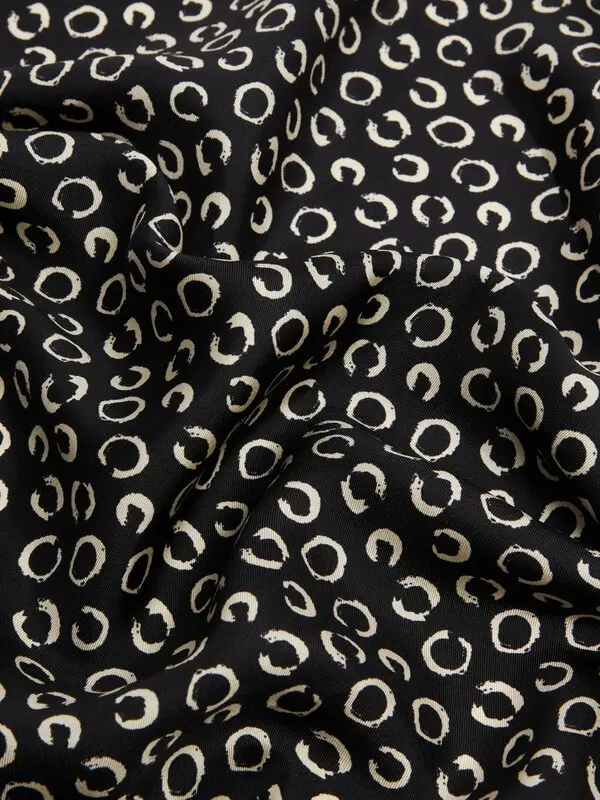 Max Mara Taquila Polka-dot Silk Scarf