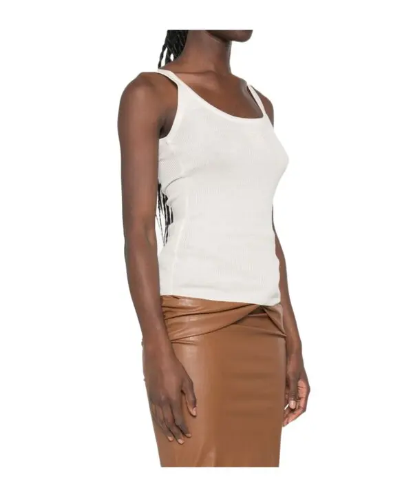 Elisabetta Franchi Ribbed-knit Logo-patch Vest