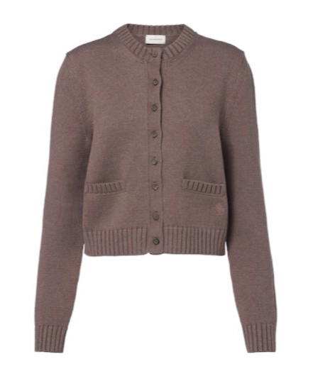 Magda Butrym Ribbed-knit Cotton Cardigan - Brown