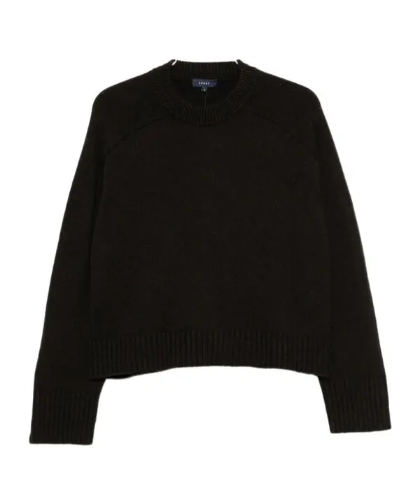 Soeur Crew-neck Knit Sweater - Chocolate Brown