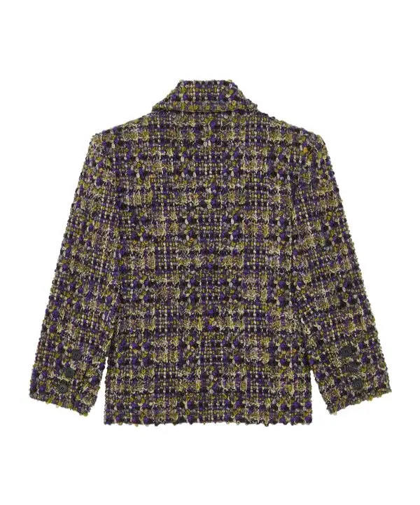 Saint Laurent Long-sleeve Blazer With Notch Lapels - Purple